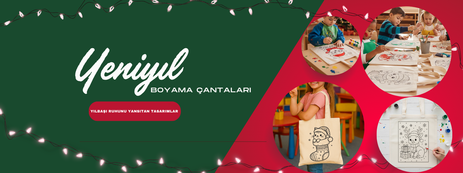 Yılbaşı Boyama Çantaları | %100 Pamuk Yeni Yıl Temalı Çanta Koleksiyonu ...